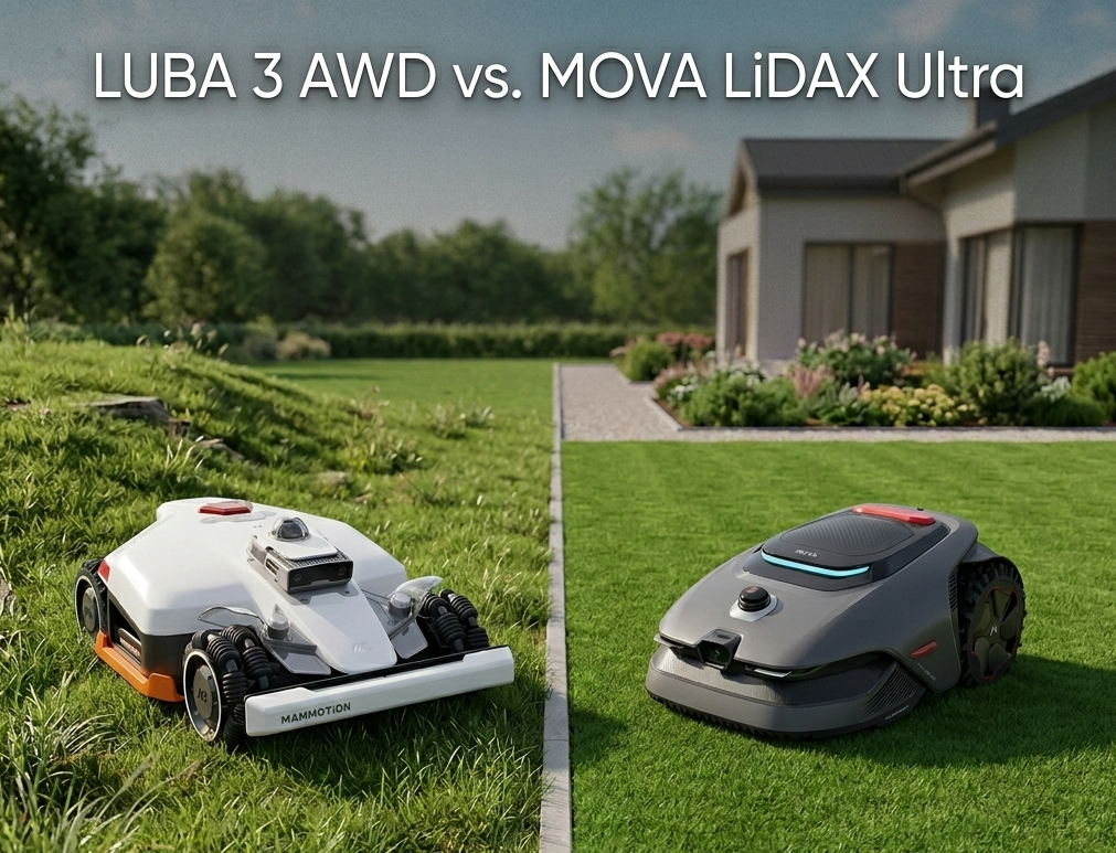 Mammotion LUBA 3 AWD vs. MOVA LiDAX Ultra – Mähroboter Vergleich 2026