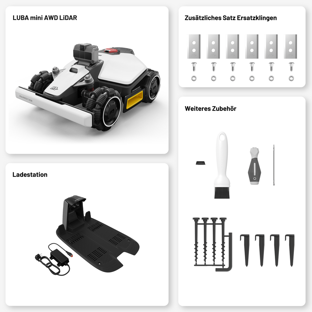 LUBA mini AWD LiDAR Mähroboter | Mammotion DE
